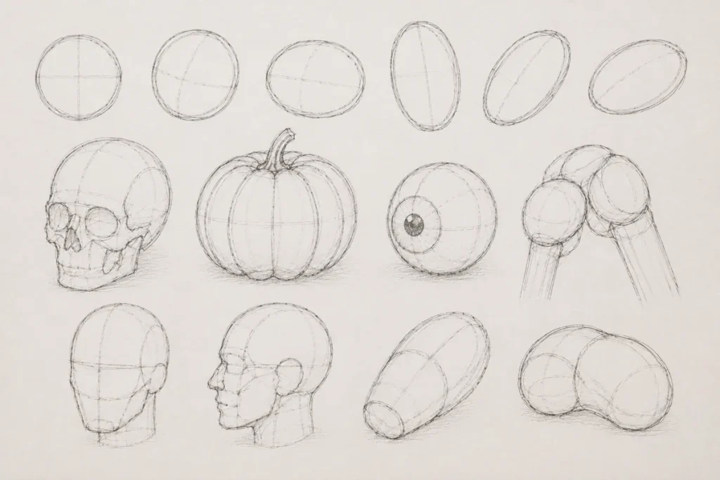 Basic Shapes for Horror Art (Beginner Guide)