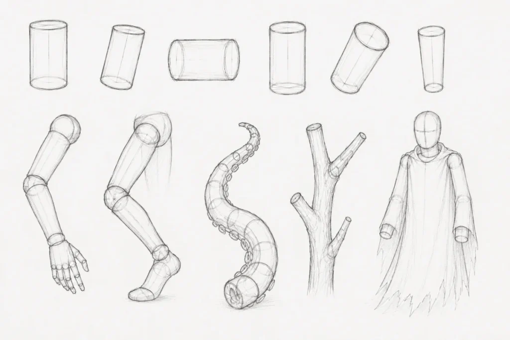 Basic Shapes for Horror Art (Beginner Guide)