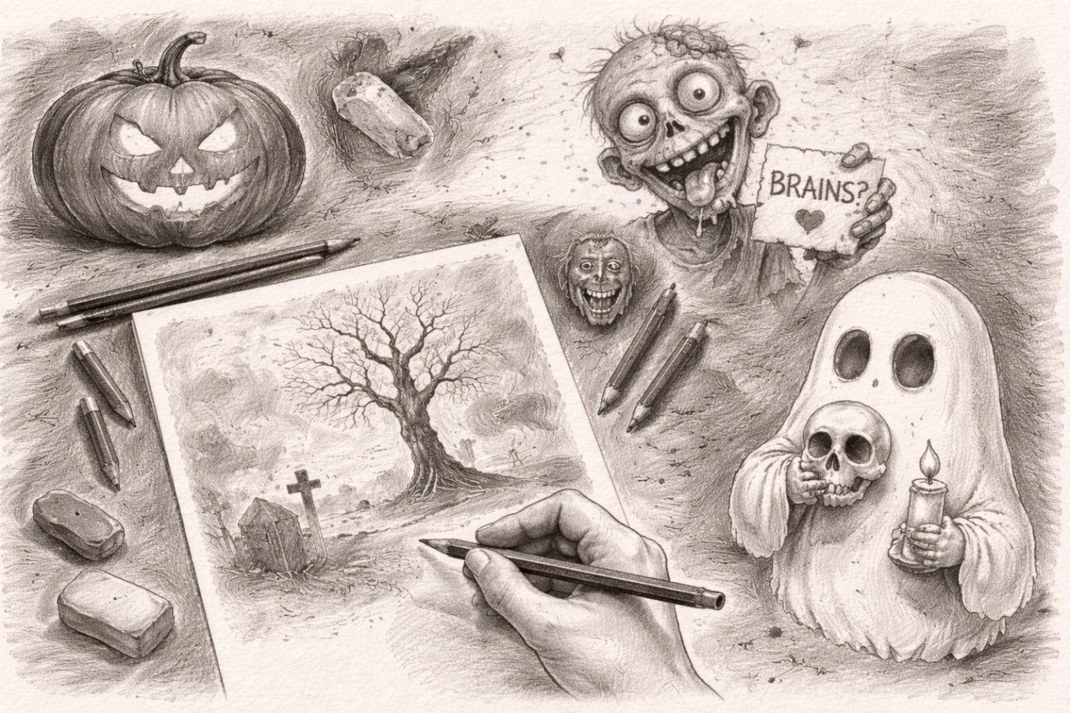 Beginner Horror Drawing Tutorials | Dreaded Designs